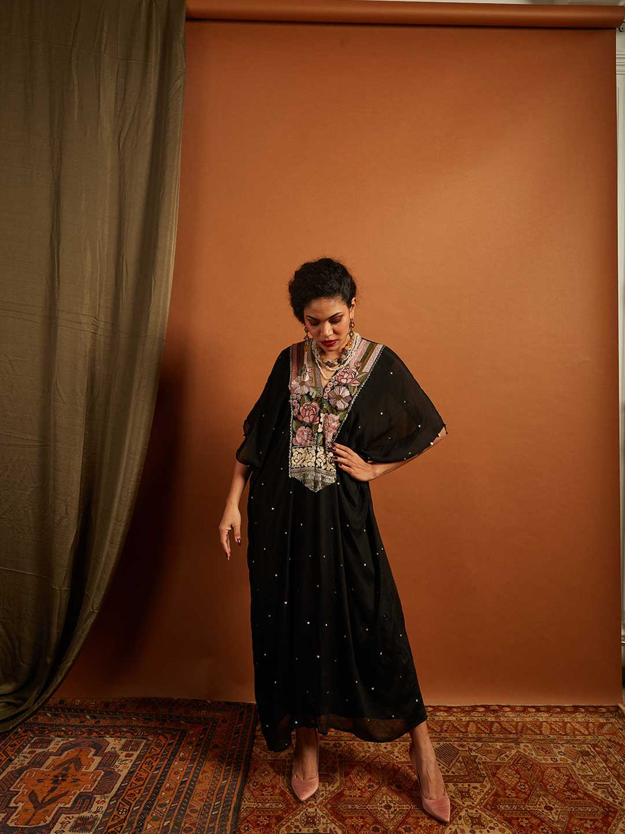 Rose Emb. Square Kaftan – Half Full Store