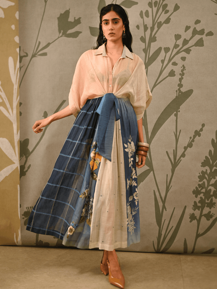 Blossom Emb Tie Up Dress – Half Full Store